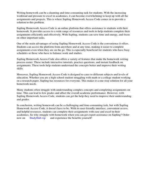 Sapling Homework Access Code Pdf Homework Credit Card