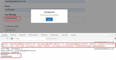 Banano Sending Contact Us Form Contents To An Email With Inline Php