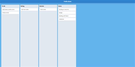 Github Tarekhassan Trellooo Clone A Simple Trello Clone Built With React