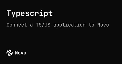 typescript novu documentation