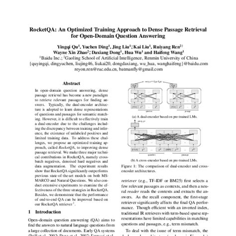 rocketqa an optimized training approach to dense passage retrieval for
