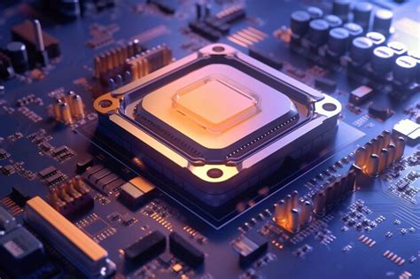 Premium AI Image A Powerful Computer Processor Or Chip On A Motherboard Modern Technologies