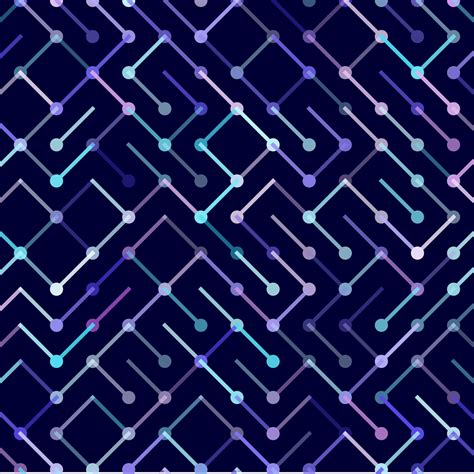 Technology Vector Seamless Pattern Geometric Striped Ornament Monochrome Linear Background