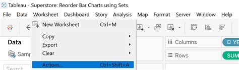 Reordering Bar Charts Utilising Sets The Data School