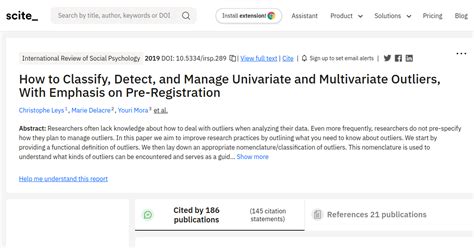 Citation Report How To Classify Detect And Manage Univariate And