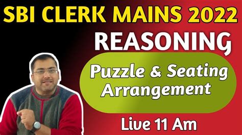 sbi clerk mains expected puzzle seating arrangement rohit sir youtube