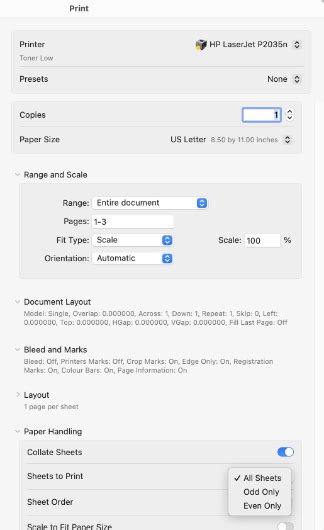Publisher Print Panel Pages To Print Control Should Be Separated From Range And Scale Settings