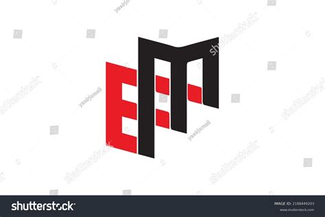 Em Initial Letter Logo Design Stock Vector Royalty Free 2188449203