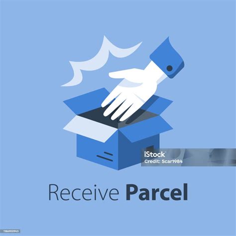 배달 상점 주문 열린 상자와 손 파인트를 데리러 소포를 포기 Po에 대한 스톡 벡터 아트 및 기타 이미지 Po 가리키기 러시아 Istock