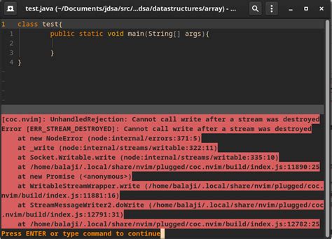 unhandledrejection write epipe · issue 192 · neoclide coc java · github