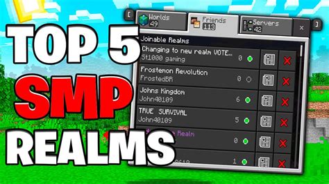 Top 5 Realms For Minecraft Bedrock 1 21 Realm Codes Youtube