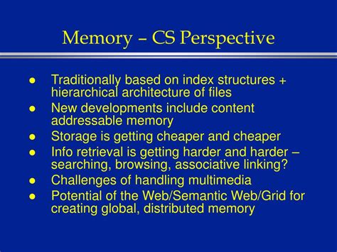 PPT Memory CS Perspective PowerPoint Presentation Free Download ID