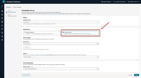 Create An Outbound Campaign Using Event Triggers Amazon Connect