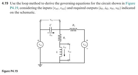 Solved 419 Use The Loop Method To Derive The Governing