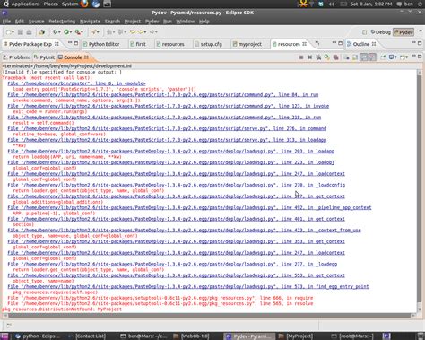 Python Eclipse Pydev Running A Pyramid I Issue Pkgresources