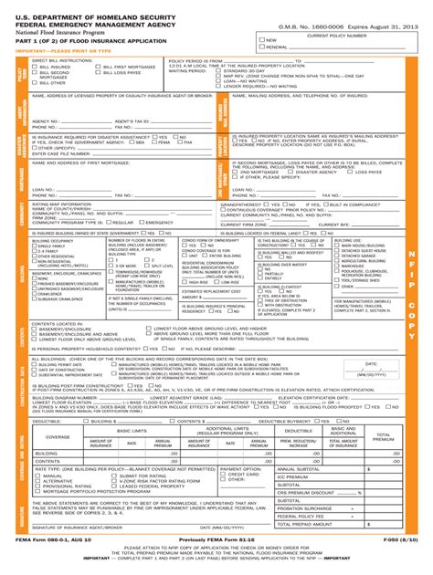 Form Flood Insurance Application 2010 Fill Out And Sign Online Dochub