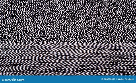 Glitch Effect On The Screen Interference On The Monitor Cyberpunk Glitch On The Monitor