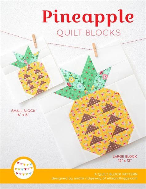 PDF Quilt Pattern Pineapple Quilt Pattern Etsy Pineapple Quilt Pattern Pineapple Quilt