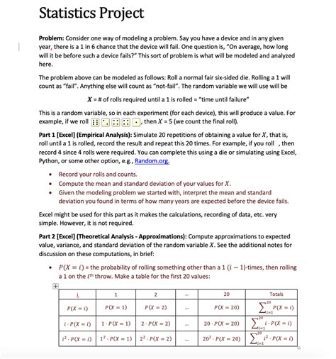 Solved Statistics Project Problem Consider One Way Of