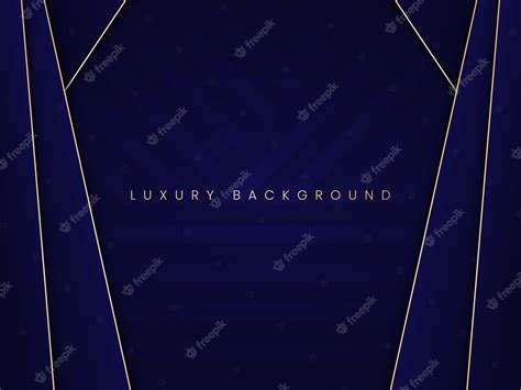 럭셔리 로얄 블루와 골든 추상적 인 배경 프리미엄 벡터