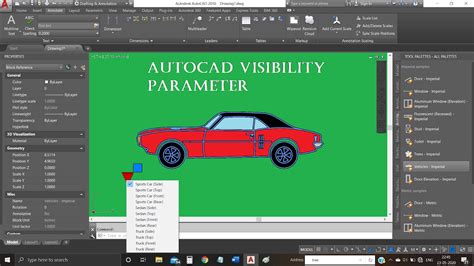 Autocad Visibility Parameter