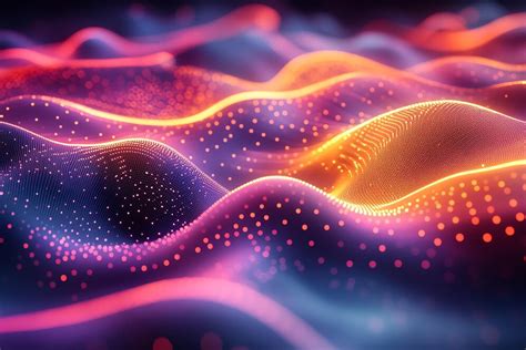 Abstract Wave Particle Technology Background Premium Ai Generated Image