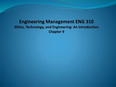 Chapter 9 Eng 310 Pdf Ethics Of Engineering Pdf