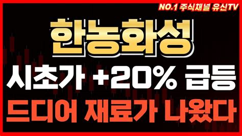 한농화성 주가전망 3월 14일 장전 긴급분석 시초가 폭등재료 공개 한농화성주가 Youtube