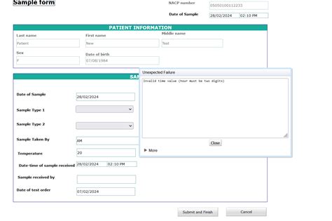 Xform Failed To Submit With Invalid Time Value Implementing Openmrs