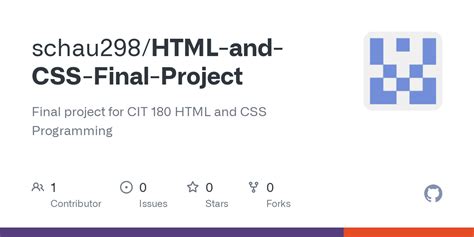 Github Schau298html And Css Final Project Final Project For Cit 180