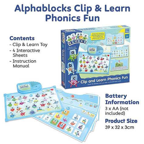Alphablocks Clip And Learn Phonics Fun Early Learning Toys