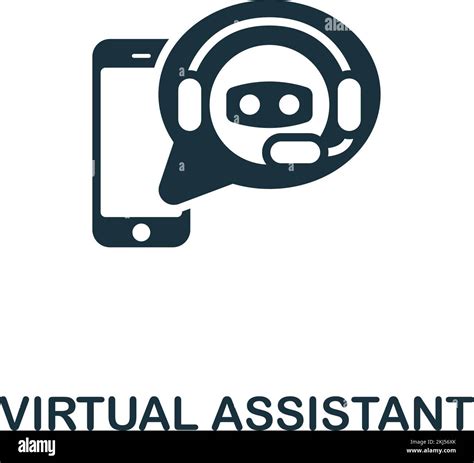 Virtual Assistant Icon Monochrome Simple Time Management Icon For Templates Web Design And