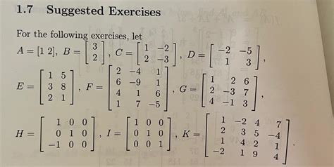Solved For The Following Exercises Let Chegg Com