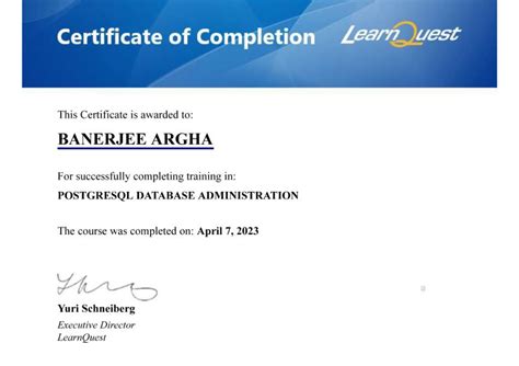 Capgeminiindia Postgresql Databasemanagement Dataskills Learningjourney Argha Banerjee