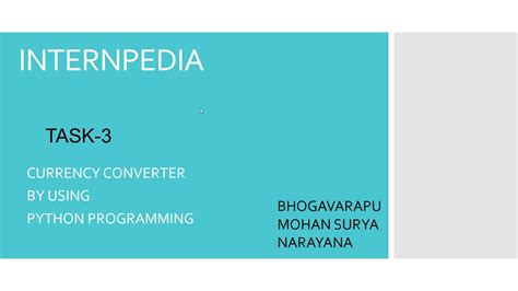 Mohan Bhogavarapu On Linkedin Python Programming Internship