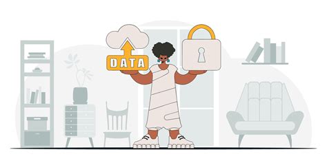 Girl With Cloud Access Padlock Security Modern Vector Character 29214690 Vector Art At Vecteezy