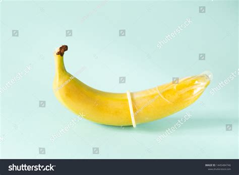 Sex Education Concept Banana Condom On Stock Photo 1445484746 Shutterstock