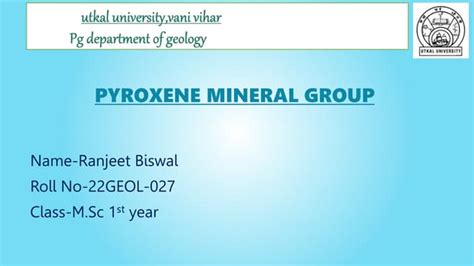 Pyroxene Mineral Group Pptx