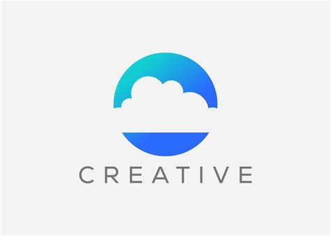 Premium Vector Creative And Minimal Cloud Vector Logo Design Template