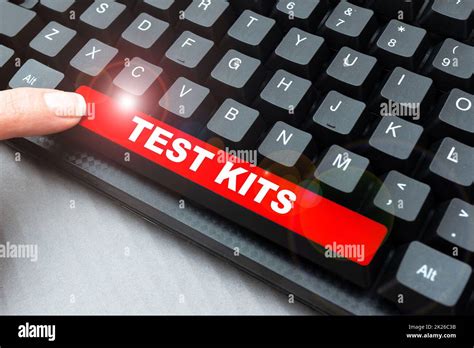 Handwriting Text Test Kits Word Written On Tools Used To Detect The Presence Of Something In
