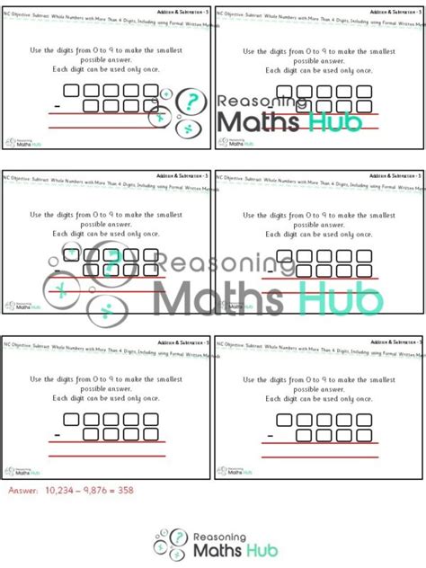 Subtract Whole Numbers With More Than 4 Digits Including Using Formal