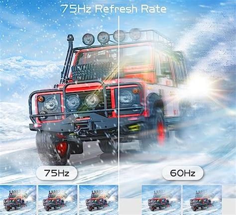 Feuvision 22 Inch Monitor 1920x1080p Full Hd Gaming And Office Computer Monitor 75hz Refresh