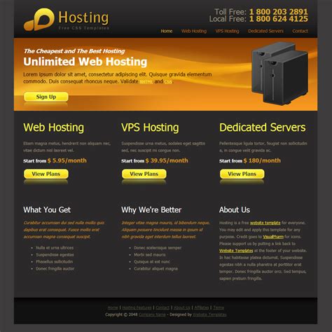 Web Hosting Html Template