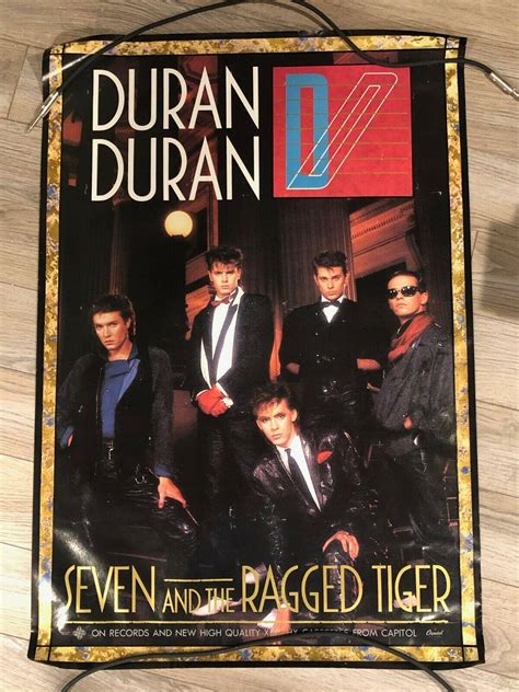 Duran Duran Vintage Poster 80s 1983 Seven And The Ragged Tiger Near