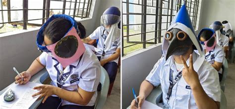 Babes In Philippines Wear Anti Cheating Hats