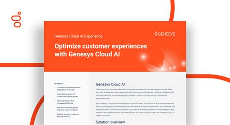 Optimize Customer Experiences With Genesys Cloud Ai Genesys