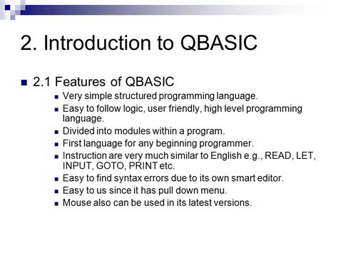 Programming Using Qbasic Based On Bed Curriculum Ppt Download