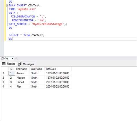 Sql Server Azure Sql Adding From Blob Not Recognizing Storage