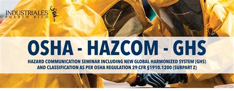 Osha Hazcom 4 Horas Con Certificación30 De Abril Events Puerto Rico