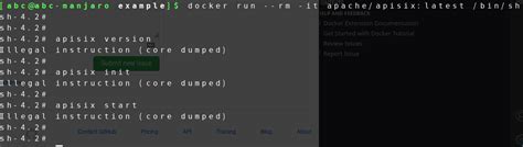 Illegal Instruction Core Dumped · Issue 77 · Apacheapisix Docker · Github